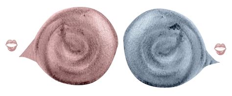 Premium Photo Round Dialogs Metallic Watercolor Illustration