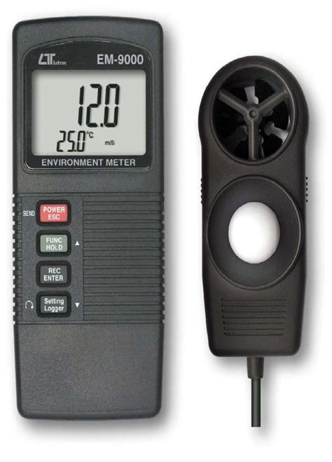 Em 9000 Anemometer Light Humidity Type K J Data Logger Rs 232 Usb Waco Instaruments