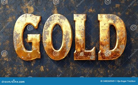 Gold Text Effect On Dark Grunge Background Luxurious Metallic Font Style For Opulent Designs