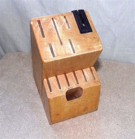 Old Farberware Knife Block 12 Slots Butcher Block 1960s Etsy