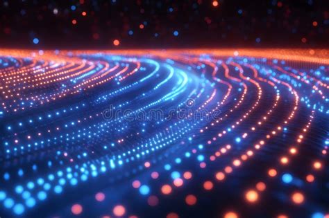 Futuristic Neon Lights And Microchip Surface Design For Technology Concepts Generative Ai Stock