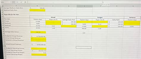 Payer Mix Assignment Fill In The Yellow Spaces Chegg