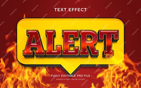 Premium Psd Warning Text Effect