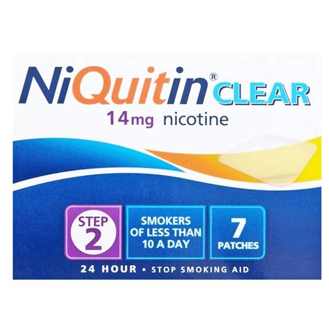 Niquitin Clear 14mg Patches Step Two 7 Patches Medicine Marketplace
