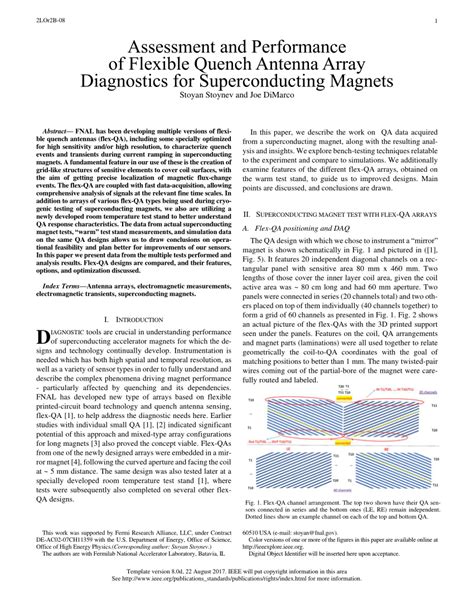 Pdf Assessment And Performance Of Flexible Quench Antenna Array