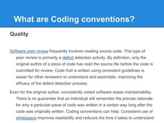 Coding Conventions PPT