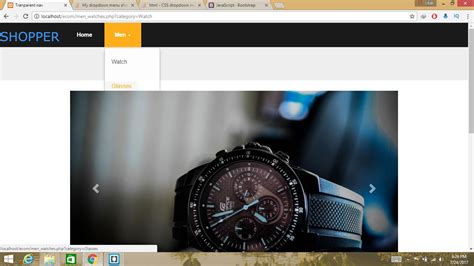 Html My Dropdown Menu Show Behind The Carousel Element Of Bootstrap
