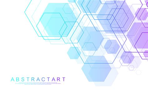 다채로운 추상 의료 배경 Dna 연구 분자 유전학 게놈 Dna 사슬 건강 관리 및 과학 혁신 패턴 육각형과 유전자 분석 예술