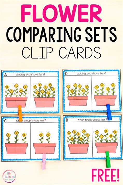 Flower Comparing Sets Math Activity