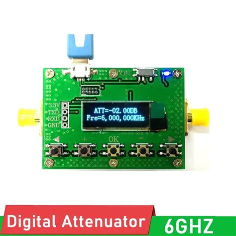 Hot Ticket 6ghz Rf Digital Attenuator 30db Step 0 25db Oled Display