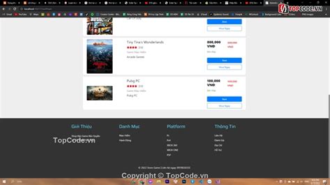 Full source code Website Bán Game Asp Net MVC Báo cáo Có video hướng dẫn