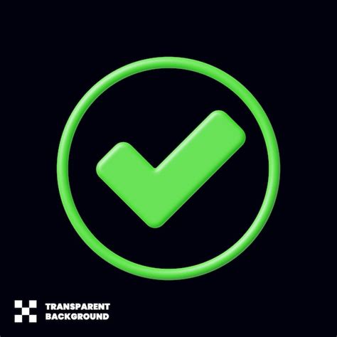 Icono De Marca De Verificación 3d Archivo Psd Premium