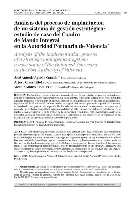 Pdf Análisis Del Proceso De Implantación De Un Sistema De