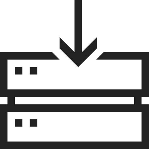 Data Database Import Server Storage Icon Free Download