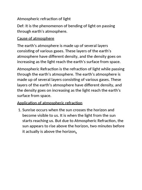 Atmospheric Refraction Of Light Pdf Atmospheric Refraction Of Light Pdf