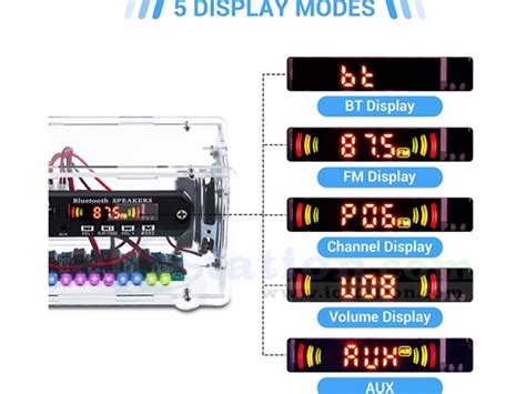 DIY Kit FM Radio Bluetooth Amplifier LED Spectrum Bluetooth Audio Speaker Electronic