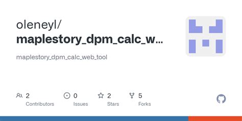 github oleneyl maplestory dpm calc web tool maplestory dpm calc web tool