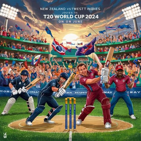 Premium Photo West Indies Vs New Zealand T20 World Cup Cricket 2024