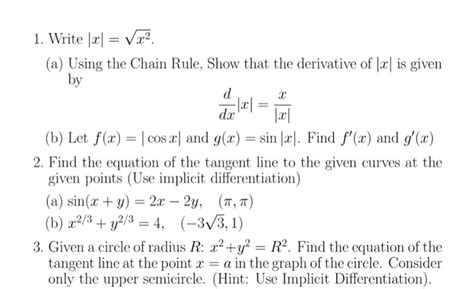 Solved Write X Square Root X 2 Using The Chain Rule Chegg