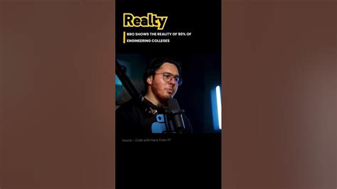 College Reality Programming Coding Ytshorts Ai Codewithharry College Btech Youtube