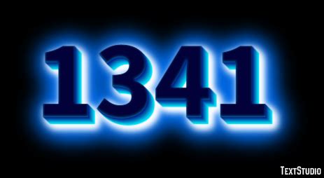 1341 Text Effect and Logo Design Number