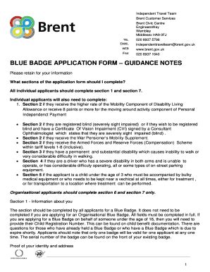 Brent Blue Badge Application Online Fill And Sign Printable Template