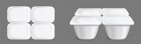요구르트 패키지 플라스틱 컵 벡터 용기 무료 벡터