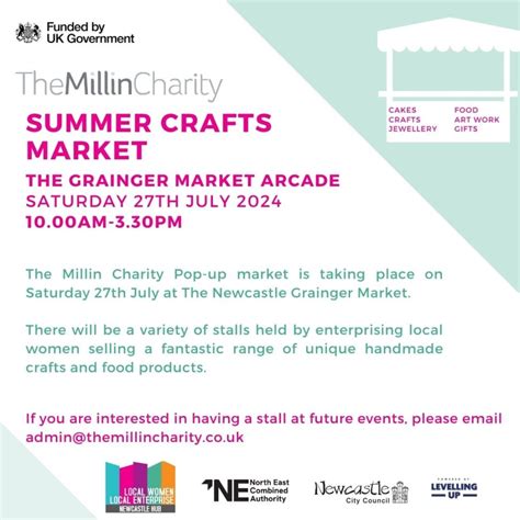 Summer Pop Up Market At The Grainger Market The Millin Charity