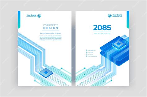 브로셔 연례 보고서 잡지 기업 프레젠테이션 전단지 레이아웃에 대한 책 표지 템플릿 프리미엄 벡터