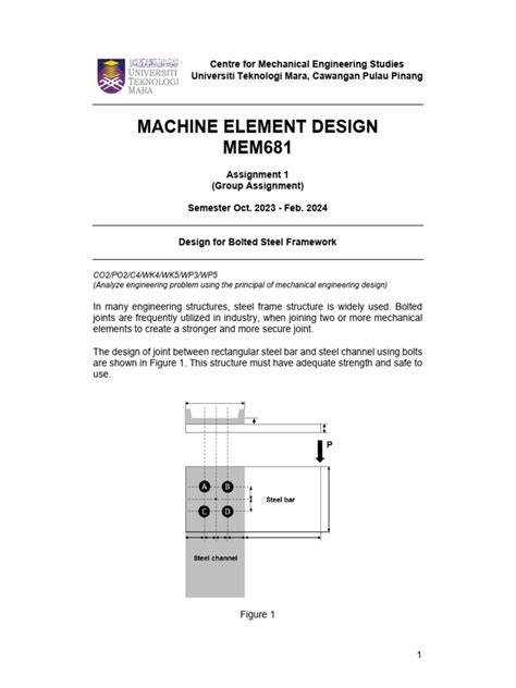 Instruction Assignment 1 Bolted Steel Framework Pdf