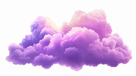 Purple Clouds In The Sky With Soft Light Vector Isolated On White