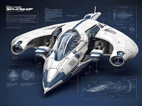 Fictional Spaceship Blueprints Detailed Schematics For Scifi