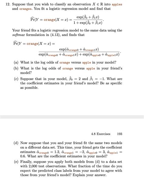 Solved 12 Suppose That You Wish To Classify An Observation X E R