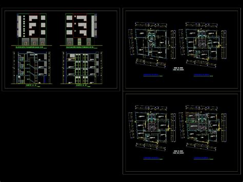 Vivienda Comercio 4 Plantas En Dwg 39988 Kb Librería Cad