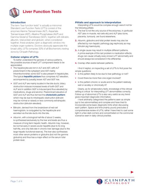Liver Function Tests Download Free Pdf Hepatitis Alanine Transaminase