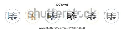 Octave Icon Filled Thin Line Outline Stock Vector Royalty Free 1943464828 Shutterstock