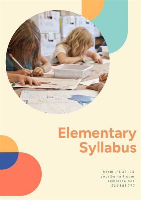 Free Syllabus Template Printable Art And Words