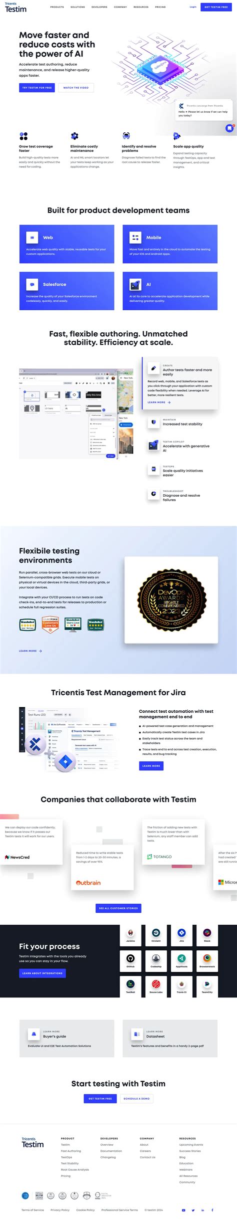 TestimAI 驱动的 UI 和功能测试自动化