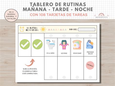 Fomenta la autonomía de los niños y niñas con este tablero de rutinas