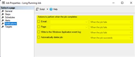 Setting Failure Alerts And Fail Safe Operators On Sql Agent Jobs