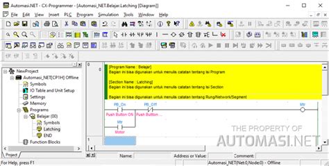 Pengenalan Fitur Cx Programmer Dari Plc Omron Automasi