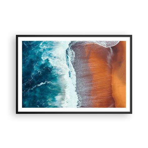 Obraz Plakat Dotyk oceanu 91x61cm Plaża Morze Woda Foto