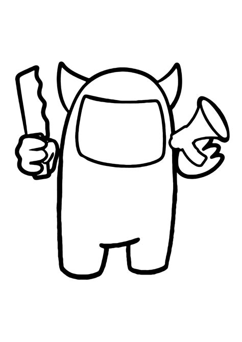 Among Us Diabinho Para Colorir Imprimir Desenhos
