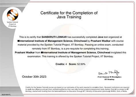 Sanskruti Lonkar On Linkedin Certified Iitbombay Html Java Linux