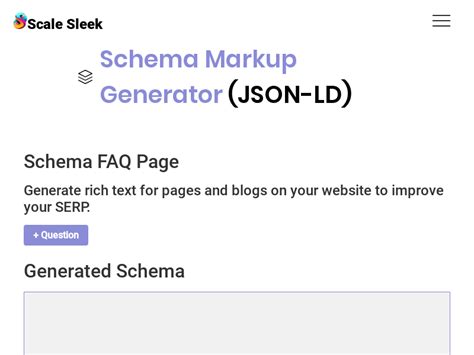 Schema Generator 提升SEO的高效Schema生成器为AI提供更好的理解能力快速提升搜索引擎排名