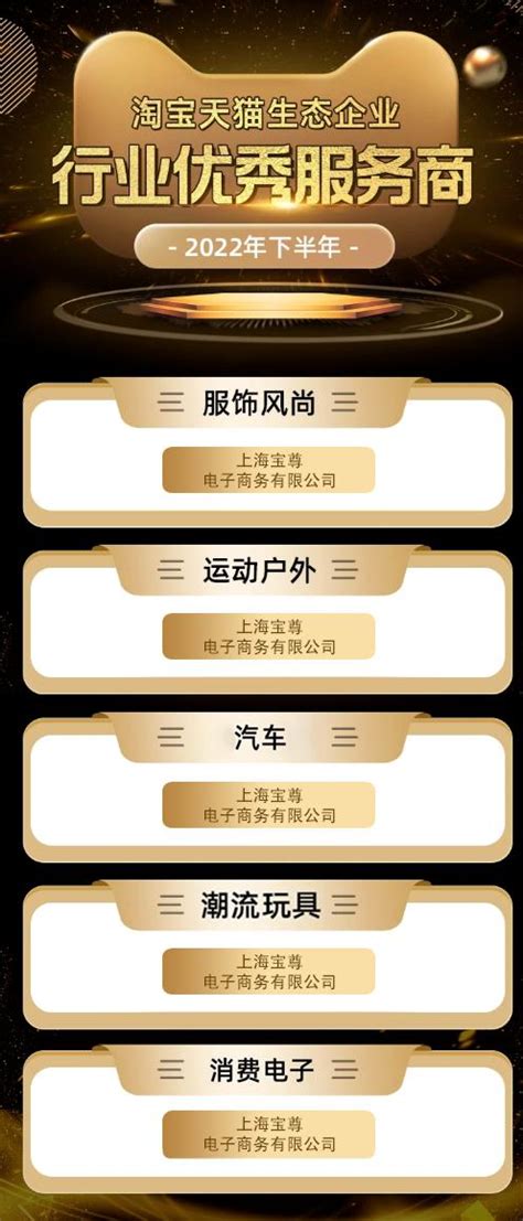 宝尊电商荣获2022年下半年天猫六星服务商tom资讯