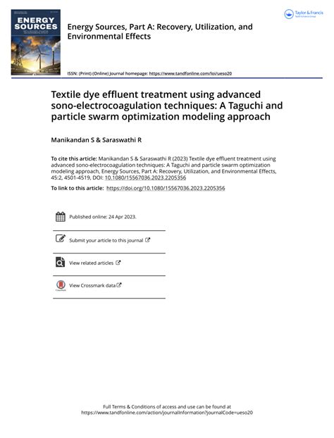 pdf textile dye effluent treatment using advanced sono