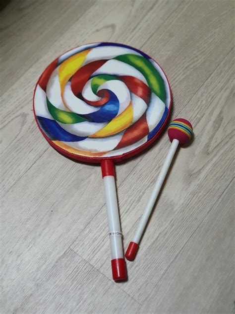 롤리팝 드럼 무지개 말렛 유아악기 오르프 헬로마켓