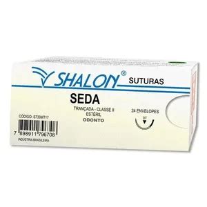 Fio De Sutura Seda Agulha 1 2 CT 2 0cm 24 Unidades SHALON Cota