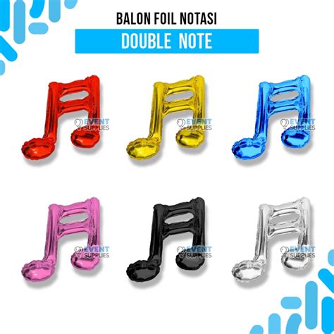 Foil Note Beam Balloons Sigle Melody Tone Notation Double Sixteenth
